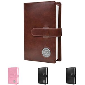 single aa big book cover | medallion holder | by galileo | perfect gift | alcoholics anonymous (plain/coin pocket/brown)