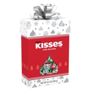 gift hershey chocolate kisses solid milk chocolate in gift box with bow