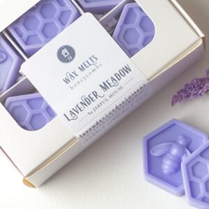 lavender meadows scented wax melts | calming eucalyptus + dried lavender scent honeycomb tarts – pack of 6 | wedding party favor | mother’s day gift