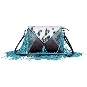 Myra Bag Women's Effervescence Leather And Hair-On Tooled Turquoise One Size