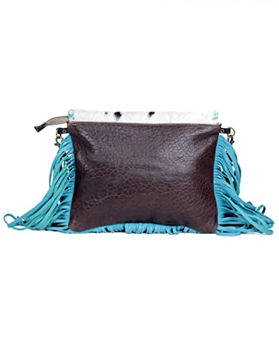 Myra Bag Women's Effervescence Leather And Hair-On Tooled Turquoise One Size