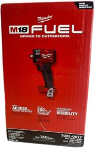 milwaukee fuel 2854-20 3/8 brushless cordless impact wrench volt (bare tool only), red