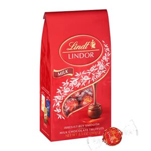 lindor lindt chocolate truffles, milk, 8.5 ounce