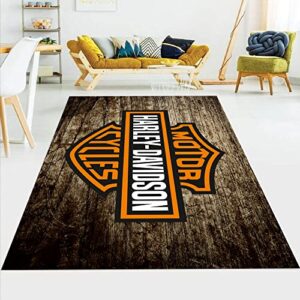 harley davidson fan, harley rug, harley, area rugs, for living room, home decor rug, harley fan rug, davidson,popular rug, harley201 (2.6×4.6 feet – 80×140 cm)