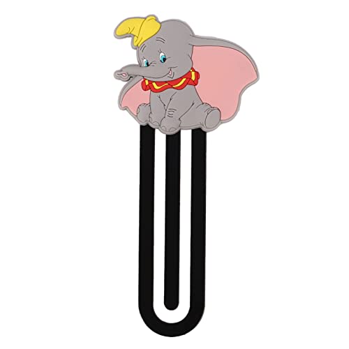 Elephant Bookmarks for Kids 3D Non-Slip Anime Dum_bo Cartoon Bookmark Page Holder Unique Gift Idea PVC Book Marker Reading Accessories for 100th Day of School Gift,Girls,Book Lovers,Students,Christmas