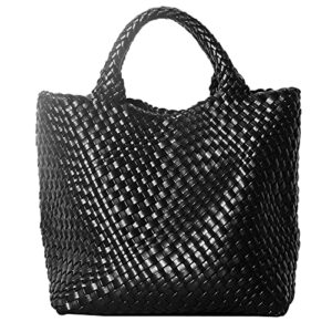 bzxhvsha women’s tote bag large capacity handbags and purse for ladies (black)