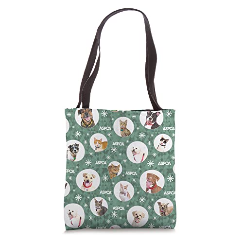 ASPCA Green Snowflake Tote Bag