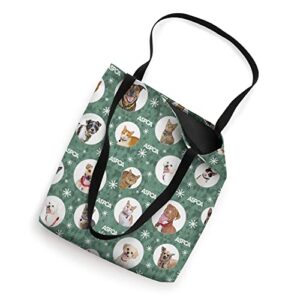 ASPCA Green Snowflake Tote Bag