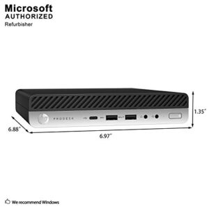 HP Prodesk 600 G3 Micro Computer Mini PC (Intel Quad Core i5-7500T 2.7Ghz, 16GB DDR4 Ram, 512GB SSD, 4K Support, DP, USB 3.0, USB-C) Win 10 Pro (Renewed)