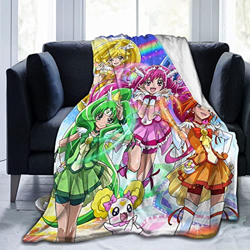 G.Litter for.ce Flannel Fleece Anime Blankets Ultra-Soft Warm Fuzzy Lightweight Throw Blankets All Season for Couch and Bed Blankets 50''x40'', Black