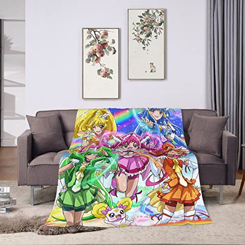 G.Litter for.ce Flannel Fleece Anime Blankets Ultra-Soft Warm Fuzzy Lightweight Throw Blankets All Season for Couch and Bed Blankets 50''x40'', Black