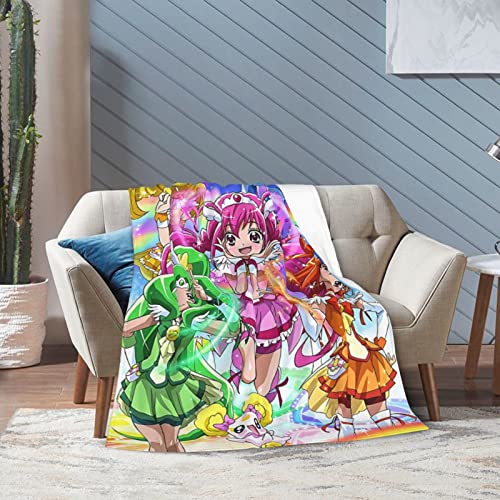 G.Litter for.ce Flannel Fleece Anime Blankets Ultra-Soft Warm Fuzzy Lightweight Throw Blankets All Season for Couch and Bed Blankets 50''x40'', Black