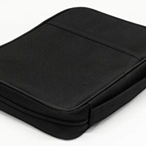 Black Lion Reinforced Polyester Bible Cover Case with Handle, Large