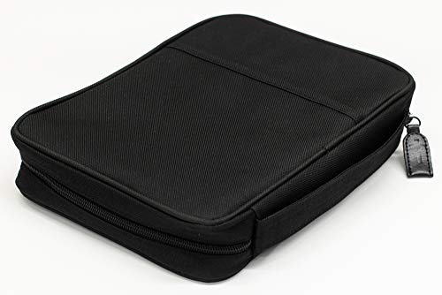 Black Lion Reinforced Polyester Bible Cover Case with Handle, Large