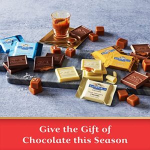 Ghirardelli Chocolate Chocolate Caramel Squares Assortment, Chocolate Squares for Valentines, 8.6 OZ Bag, Red