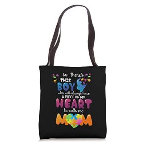 autism fathering awareness he calls me mom autism mother tote bag