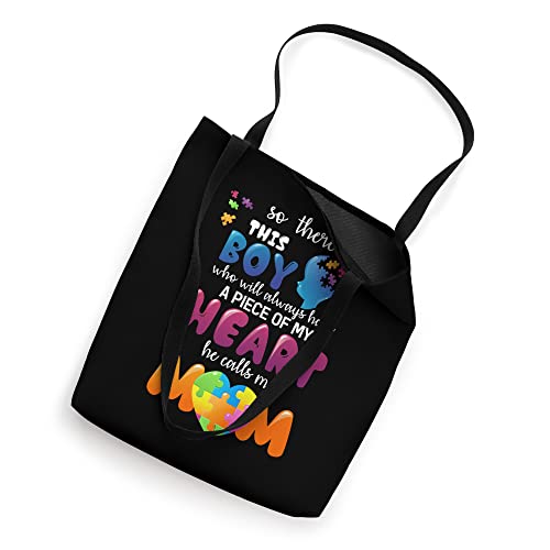 Autism Fathering Awareness He Calls Me Mom Autism Mother Tote Bag