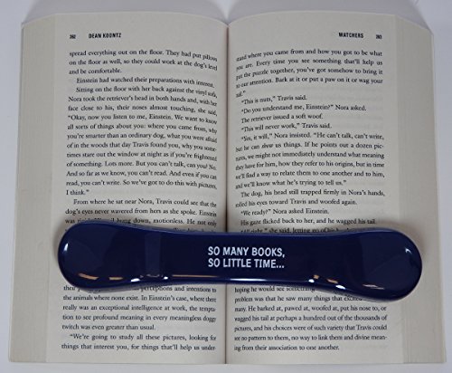 BookBone (TM) - Made in The USA - The Original Weighted Rubber Bookmark - Printed with - So Many Books, So Little Time… - Holds Books Open