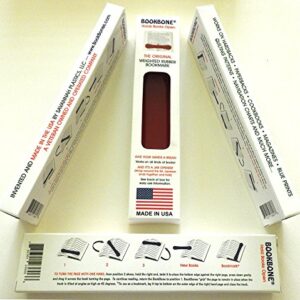 BookBone (TM) - Made in The USA - The Original Weighted Rubber Bookmark - Printed with - So Many Books, So Little Time… - Holds Books Open