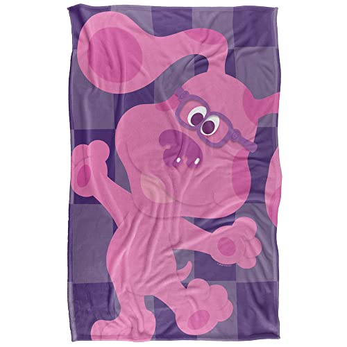 Blues Clues Blanket, 36"x58" Blue's Clues Large Magenta Silky Touch Super Soft Throw Blanket