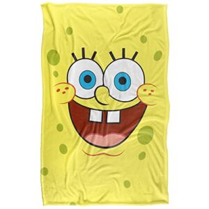 Spongebob Blanket, 36"x58" Spongebob Goofy Smile Face Silky Touch Super Soft Throw Blanket