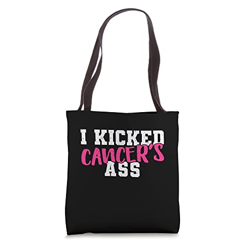 I Kicked Cancers Ass Breast Cancer Survivor Tote Bag