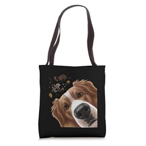 funny curious dog english shepherd tote bag