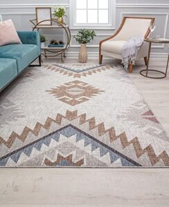 mason brooks cressida ca80a tapestry beige moroccan tribal ivory area rug, 2’6″ x 4′