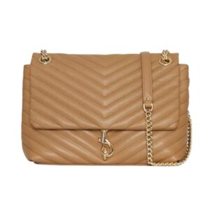 rebecca minkoff edie flap shoulder bag, cool tan