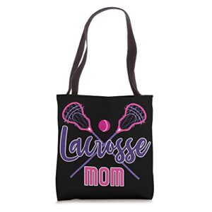 cute lacrosse mom tote bag