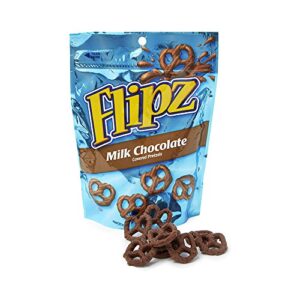 Flipz Chocolate Covered Pretzels, Milk Chocolate, 7.5 Ounce (Gift Pack of 8)