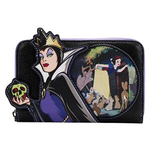 loungefly disney villains scene evil queen zip around wallet snow white one size