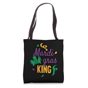 mardi gras king tote bag