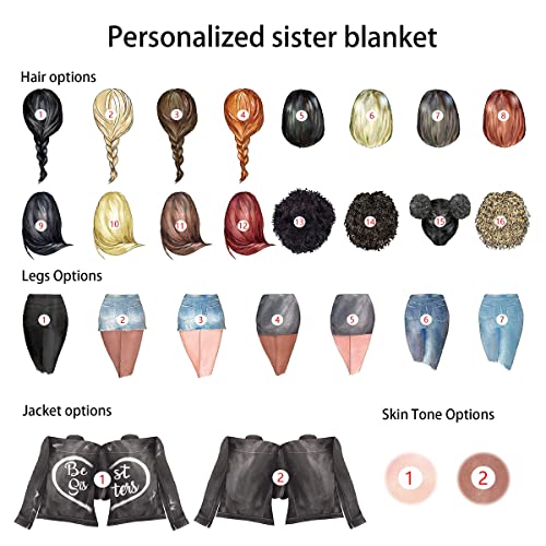 D-Story Custom Blanket to My Sister, Sister Birthday Gifts from Sister for Women,Sister Blanket with Name,Sister Gifts from Sisters,Gifts for Sister Women Female