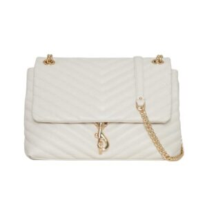 rebecca minkoff edie flap shoulder bag, pearl