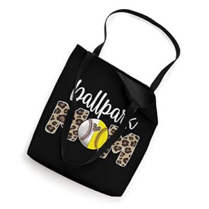 Ballpark Mom Proud Baseball Softball Player Mother Tote Bag