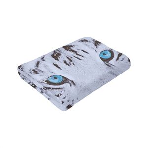 Animal White Tiger Blanket Super Soft Cozy Fleece Flannel Throw Blankets Gifts for All Season Couch Bed Sofa Office Camping 60"x50"