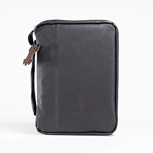 Divinity Boutique Leather Bible Cover Midnight Black, Large (19555) | Fits Bibles up to 6.625" x 9.5" x 2"