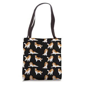 blenheim cavalier king charles spaniel mom cavie dog lovers tote bag