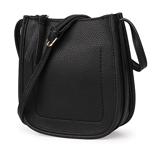 Small Crossbody Shoulder Bag for Women Lightweight Bucket Bag Classic Mini Shoulder Purse Stylish Designer Shoulder Bags,MWC-077BK