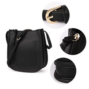 Small Crossbody Shoulder Bag for Women Lightweight Bucket Bag Classic Mini Shoulder Purse Stylish Designer Shoulder Bags,MWC-077BK