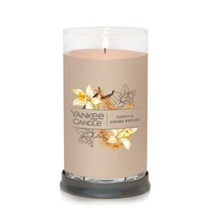 Yankee Candle Vanilla Crème Brûlée Signature Medium Pillar Candle, 14.25oz