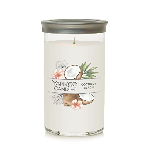 Yankee Candle Coconut Beach Signature Medium Pillar Candle, 14.25oz