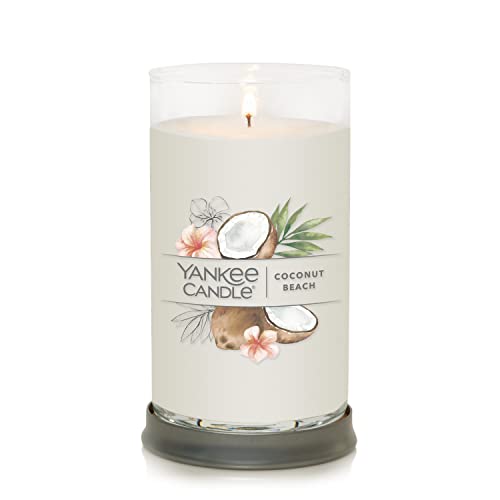 Yankee Candle Coconut Beach Signature Medium Pillar Candle, 14.25oz