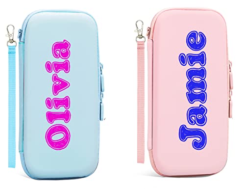 Pink Carry Case Made For Nintendo Switch/Switch OLED Console Custom Name Case with 10 Games Cartridges Travel Case NC7