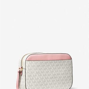 Michael Kors Jet Set Large Leather Crossbody Bag (van/pwd blush)