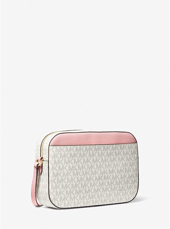 Michael Kors Jet Set Large Leather Crossbody Bag (van/pwd blush)