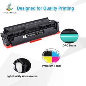 TRUE IMAGE Compatible Toner Cartridge Replacement for HP 414X W2020X 414A for HP Color Pro MFP M479fdw M454dw M454dn M479fdn Printer Toner High Yield (Black Cyan Yellow Magenta, 4-Pack)