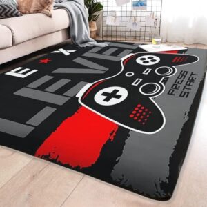 RUI＆TONG Gaming Room Decor Rug for Video Gamer Area Game Bedroom Living Rugs Washable, 24X36 inches (60X90 cm)