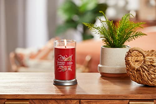 Yankee Candle Sparkling Cinnamon Signature Medium Pillar Candle, 14.25oz